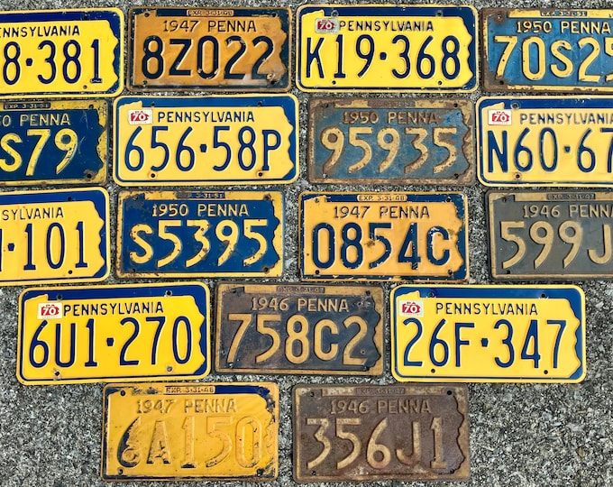 License Plate Choice Rusty Worn Out Pennsylvania, 1925 1929 1936 1938 ...