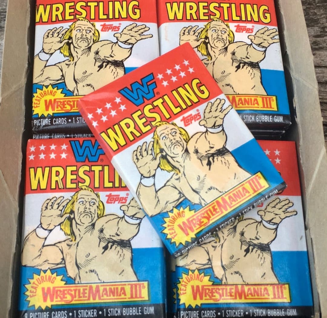 Vintage WWF Cards Wrestling 1 Pack of Cards Topps 1987 Unopened Pack of ...