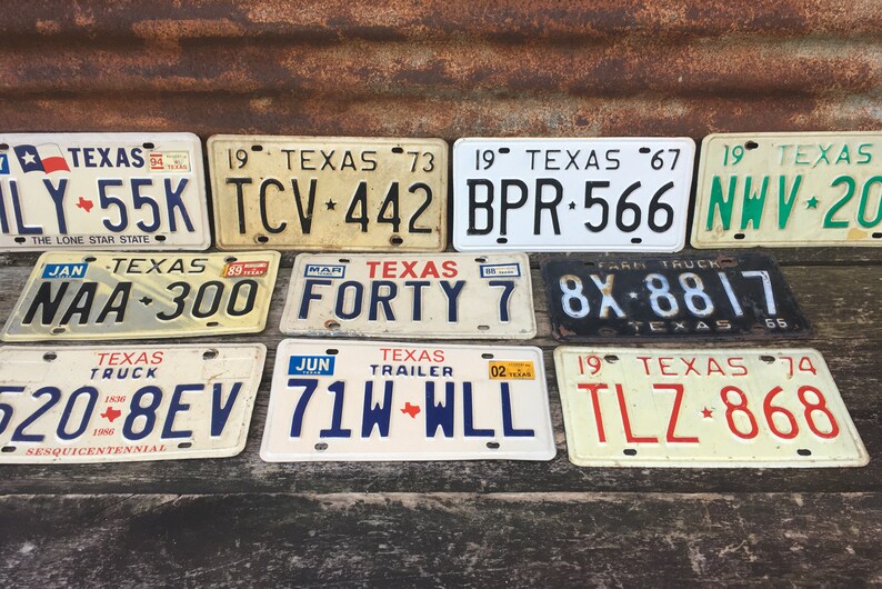 Texas Choice License Plate Vintage Texas License Plate 1966 - Etsy
