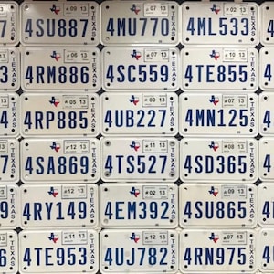 Choice of Texas Motorcycle License Plate Motorcycle MC Metal Metal ...