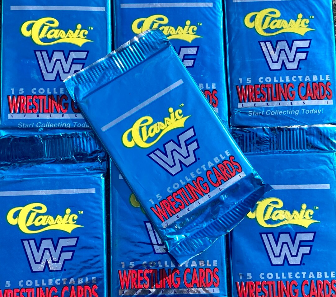 Vintage WWF Cards Wrestling 1 Pack of Cards 1990 Unopened Pack of Cards ...