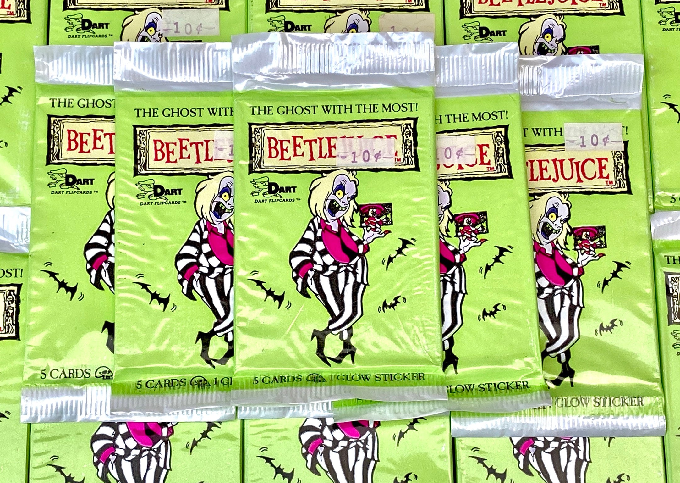 Price per Pack 1 Vintage Beetlejuice Movie Cards Cartoon - Etsy