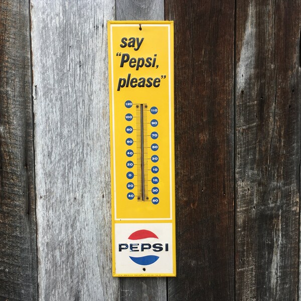 Say Pepsi Please Thermometer Metal Sign - Etsy