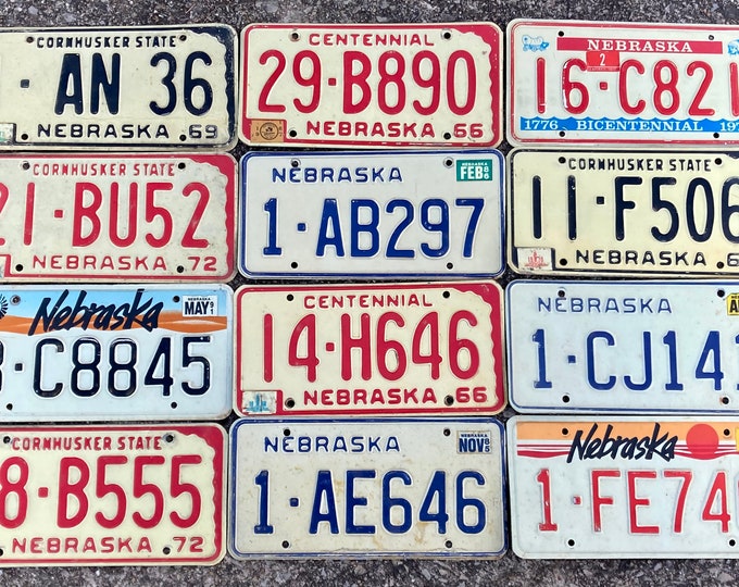 1970's Nebraska State License Plate { 8-D8784 } - Etsy