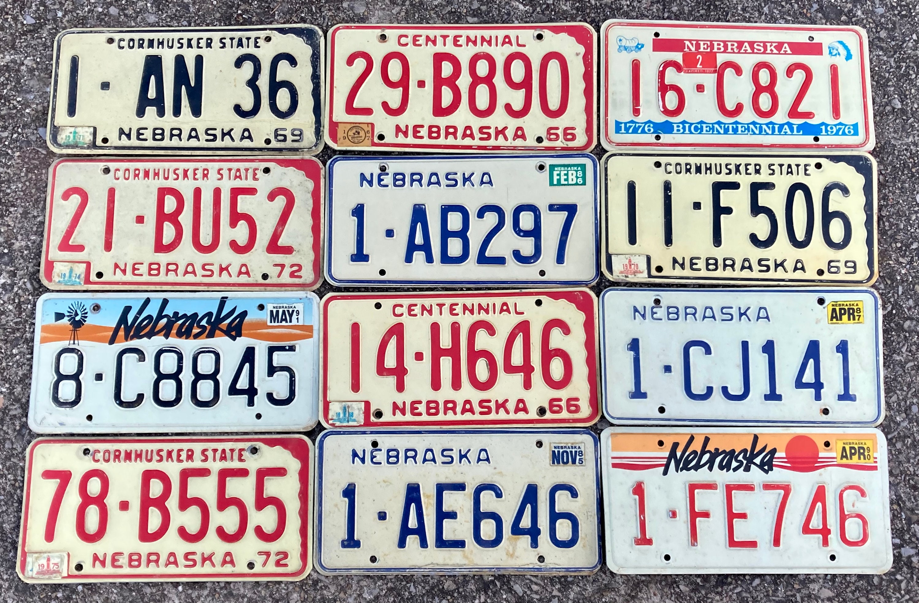 Nebraska Choice of License Plate Vintage License Plate 1969, 1966, 1976 ...
