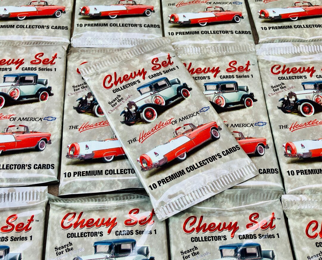 Vintage Chevrolet Collector Cards Old Chevy Automobiles Pack of Trading ...