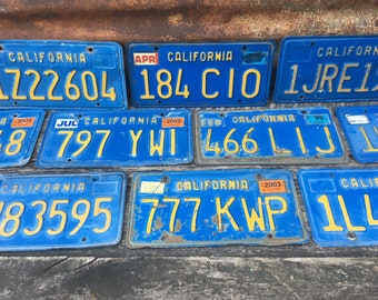 Choice of California License Plate Original Old 1980s 1990s | Etsy