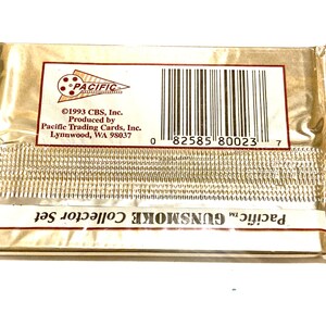 Two Packs of Vintage Gunsmoke Trading Picture Cards Wax Packs ...