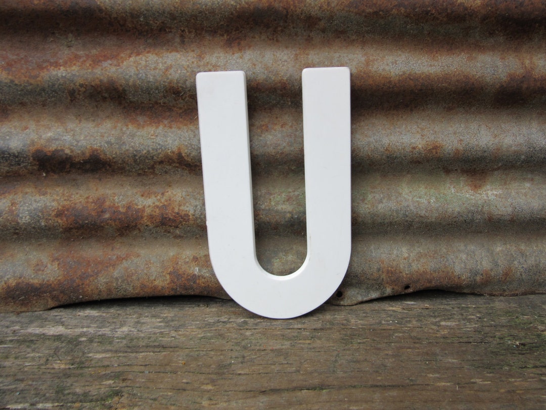 Vintage Marquee Sign Large 10 Inch Letter U Sign White Simple - Etsy