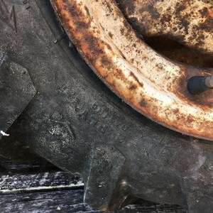 Antique Metal Wheel With Rubber Ag Tire Agricultural Tractor Wheel Old ...