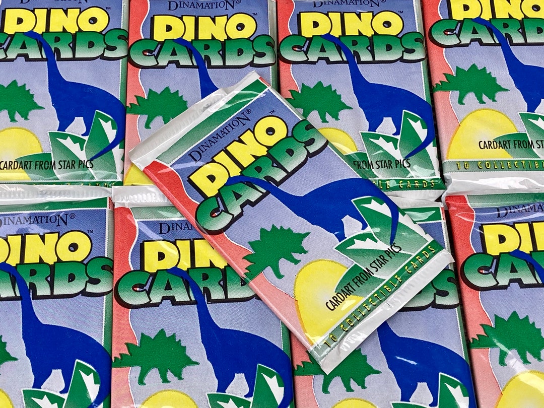 Vintage Dinosaur Cards Pack of Cards Dino Cards Vintage Cards 1988 ...