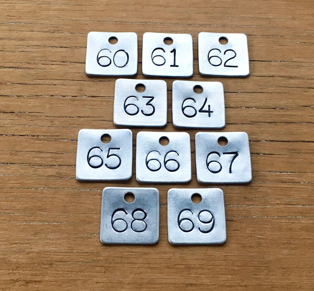 Choice of Tag Number 60, 61, 62, 63, 64, 65, 66, 67, 68, 69 Industrial ...