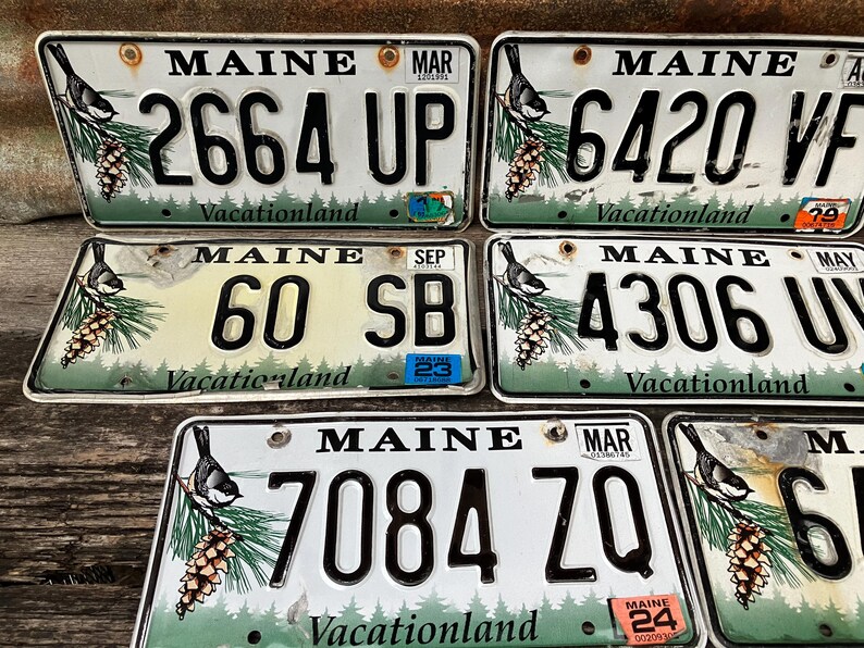 Choice of Maine License Plate Original Old 1980s 1990s Maine ...