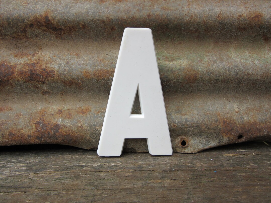 Vintage Letter Sign 6 Inch Letter A Sign White Simple Font - Etsy