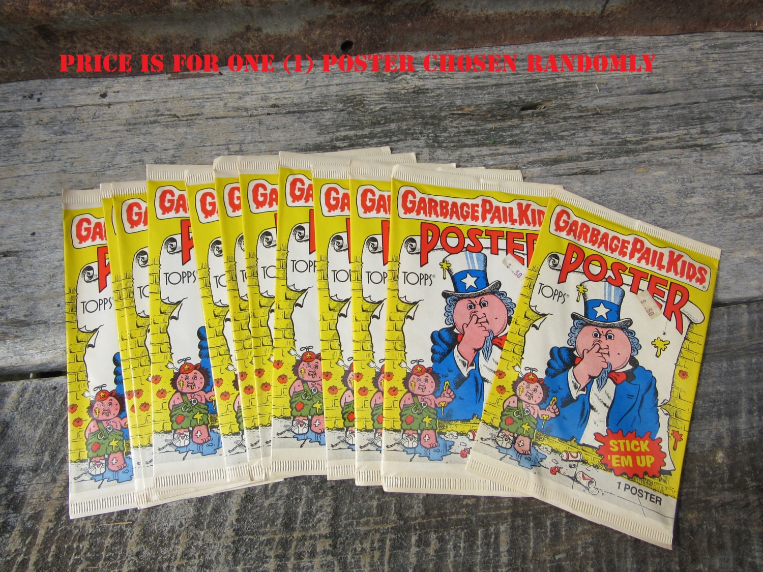 Price per Poster 1 Poster Vintage Garbage Pail Kids Card - Etsy