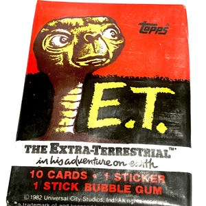 Vintage ET Cards Pack of ET Movie Cards Extra Terrestrial 1982 Vintage ...