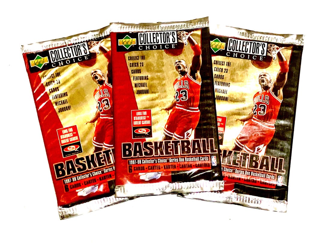Authentic Vintage Basketball Card Packs Upper Deck NBA 1997 1998 Packs ...