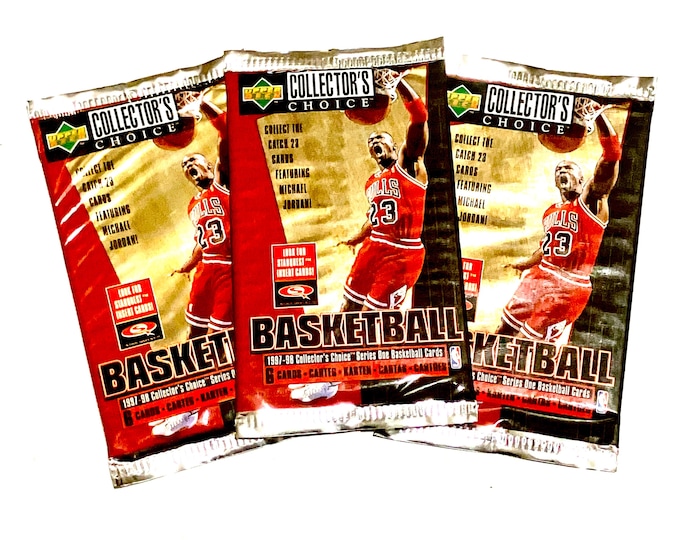 Authentic Vintage Basketball Card Packs Upper Deck NBA 1997 1998 Packs ...