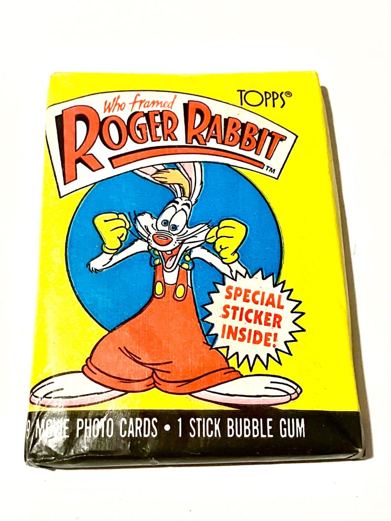Who Framed Roger Rabbit Trading Cards Topps 1987 Officially Licensed ...