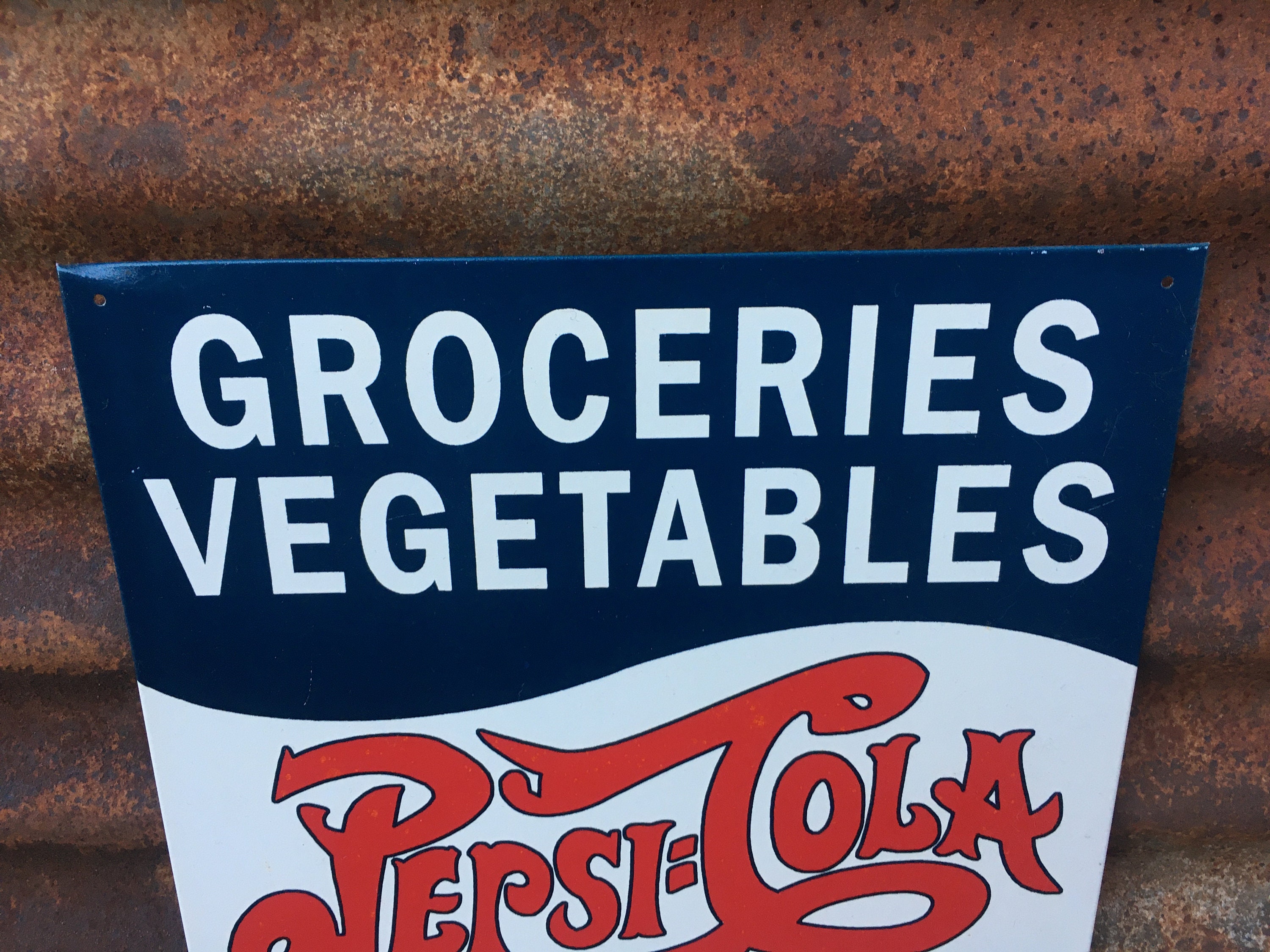 Reproduction Sign Pepsi Cola Double Dot Sign Grocery & Vegetables ...