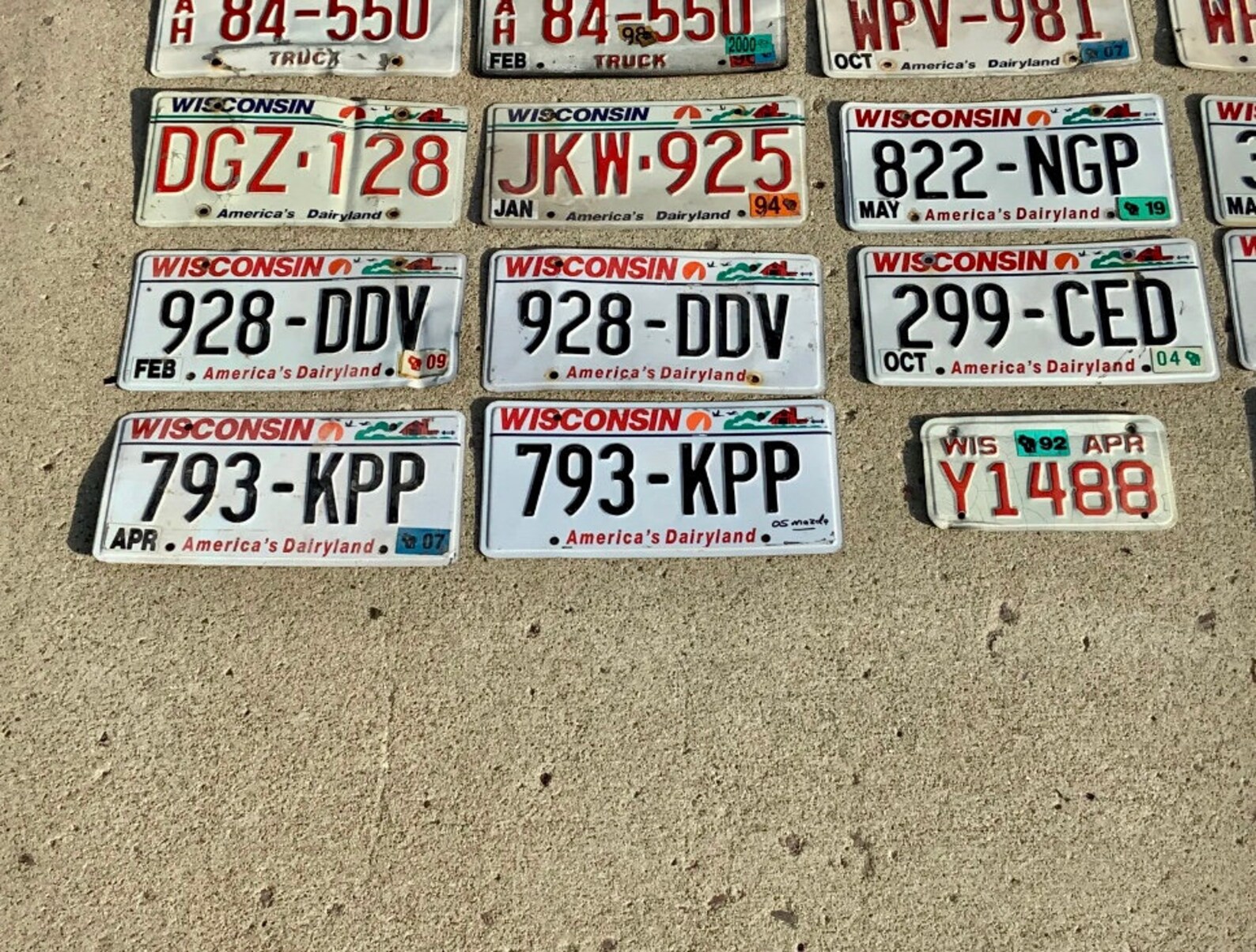 Choice of Wisconsin License Plate 1970s, 1980s, 1990s, 2000s, More Farm ...