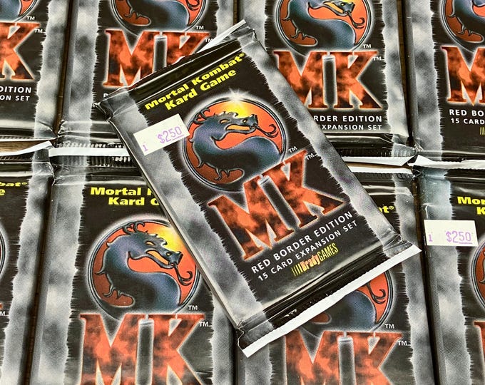 Vintage Mortal Kombat Video Game Cards Pack of Cards 1992 Midway Pack ...