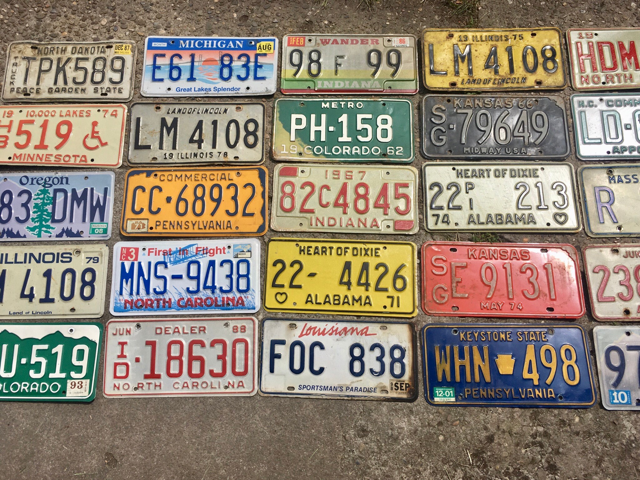 Choice of Vintage License Plate Authentic Used Auto Tags Mixed - Etsy UK