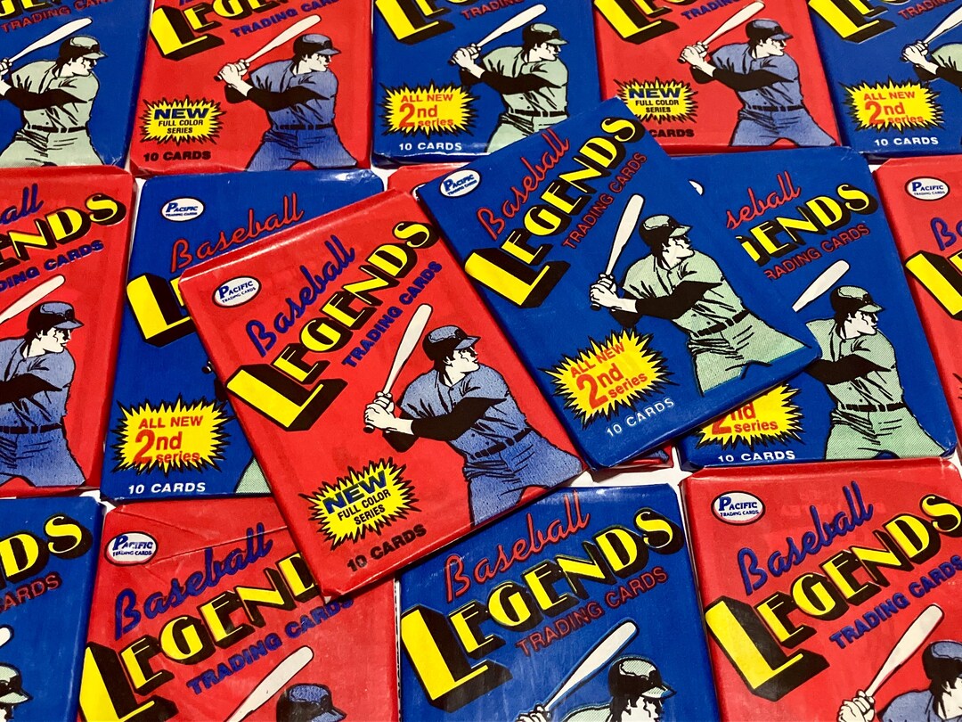 Authentic Vintage Baseball Legends Trading Cards MLB Packs of Cards ...