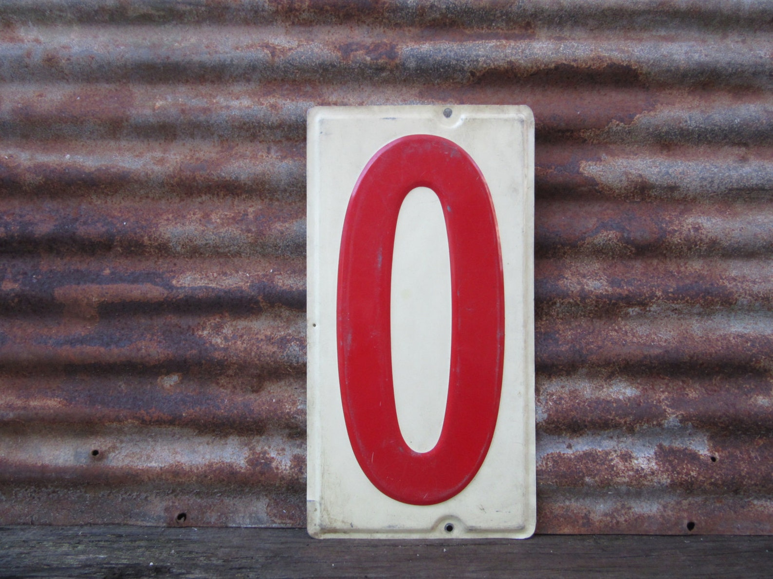 Huge Number 0 Sign Number Zero Sign Vintage Metal Number Sign - Etsy