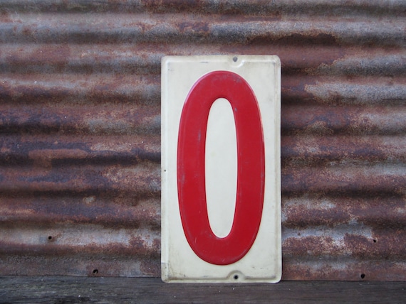 Huge Number 0 Sign Number Zero Sign Vintage Metal Number Sign - Etsy