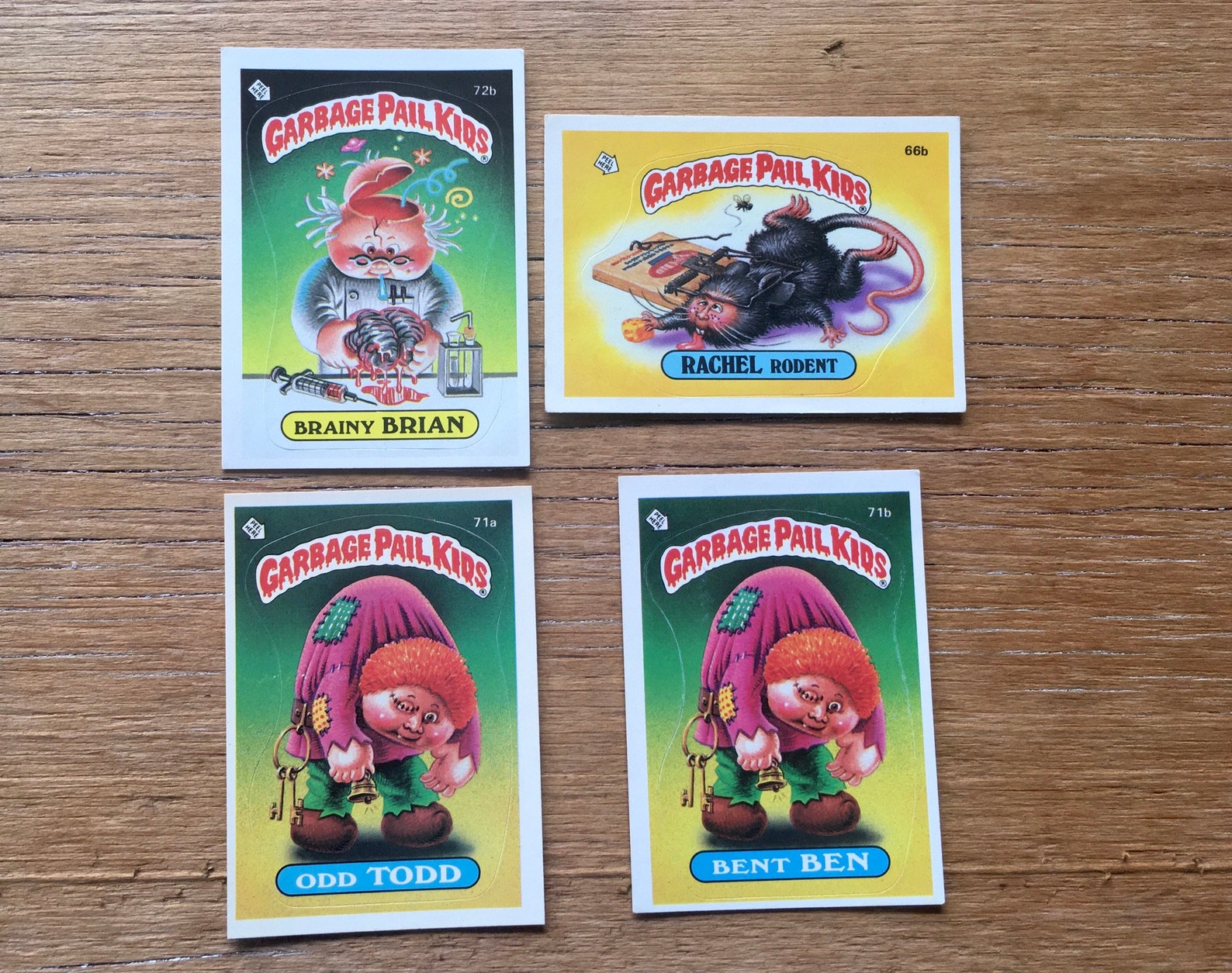 Choice of Garbage Pail Kids Odd Todd Bent Ben Rachel Rodent | Etsy
