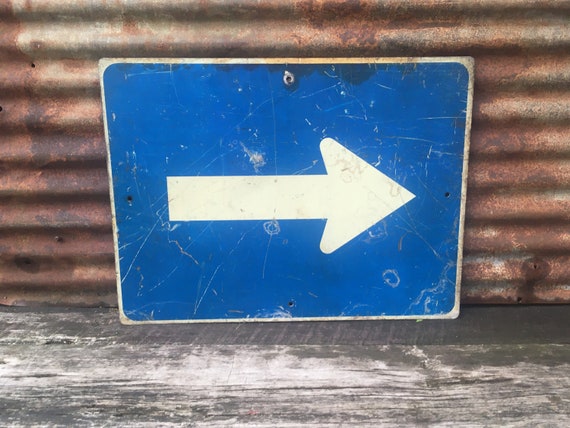 Metal Road Sign Arrow Curve Sign Bend Sign Metal Original Road - Etsy
