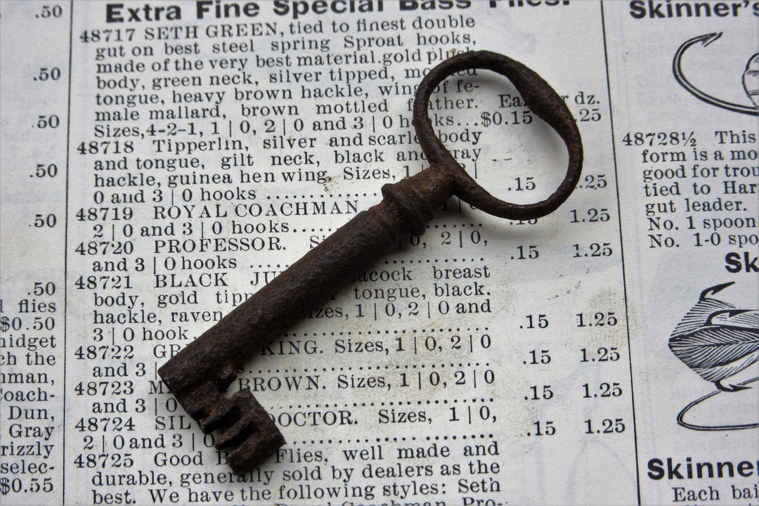 Antique Key Metal Complex Bit Hollow Barrel Vintage Key Skeleton Key ...
