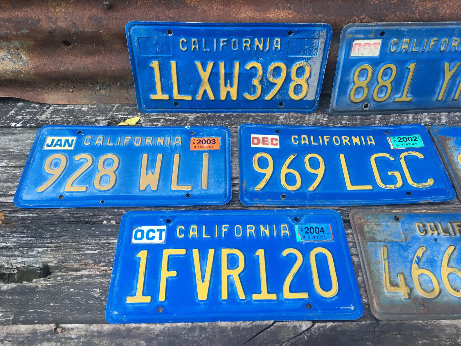 Choice of California License Plate Original Old 1980s 1990s Era Blue ...