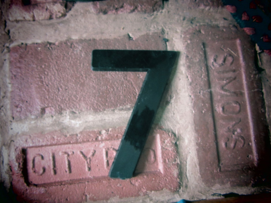 Vintage Letter Sign 6 Inch Number 7 Sign Seven Sign BLACK Plastic ...