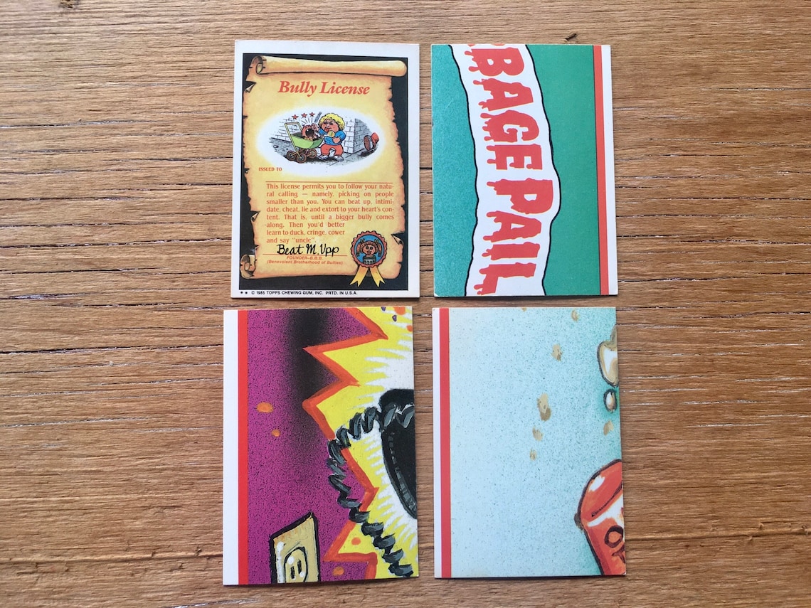 Choice of Garbage Pail Kids Odd Todd Bent Ben Rachel Rodent - Etsy