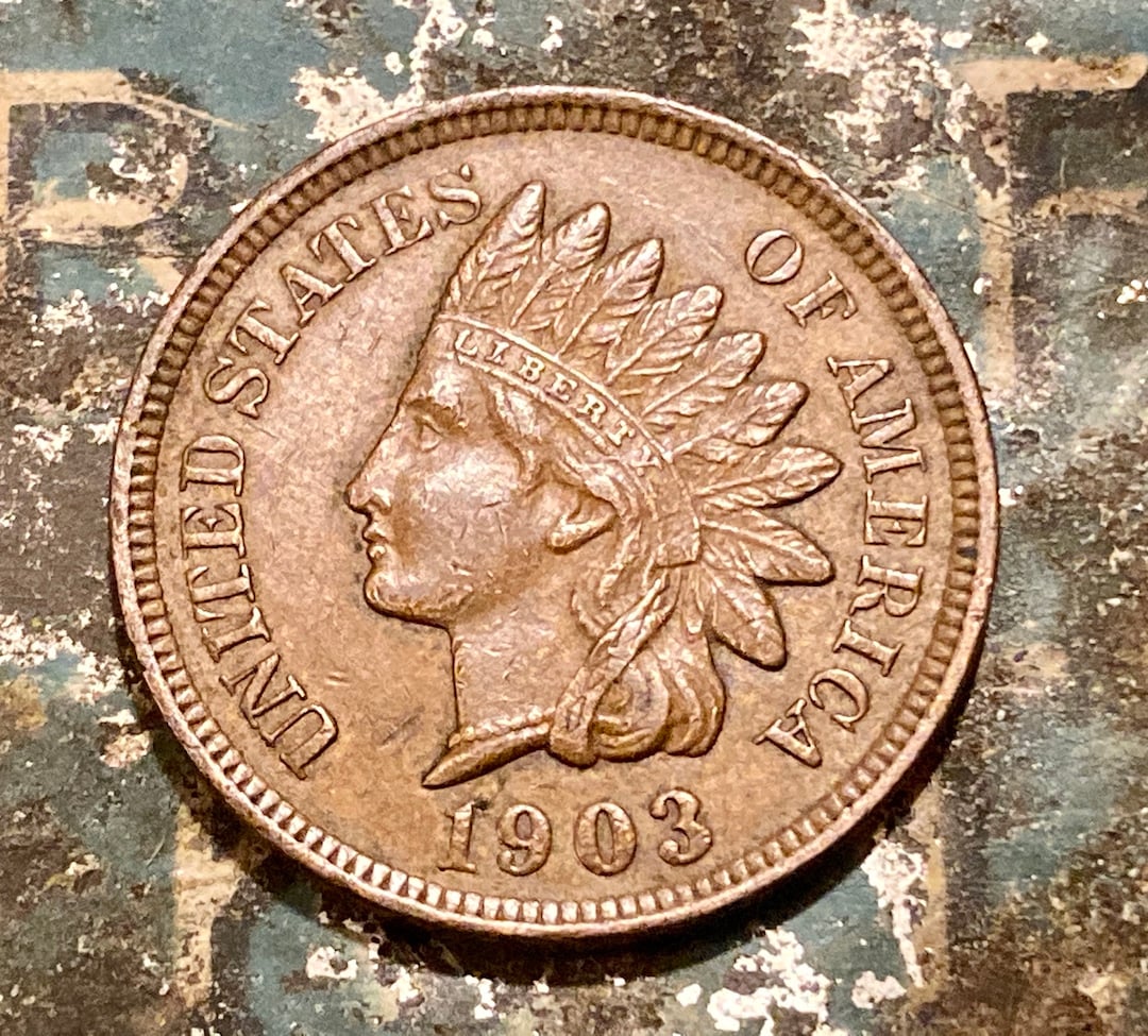 1903 Indian Head Penny Small Cent Beautiful Condition Full Liberty 4 ...