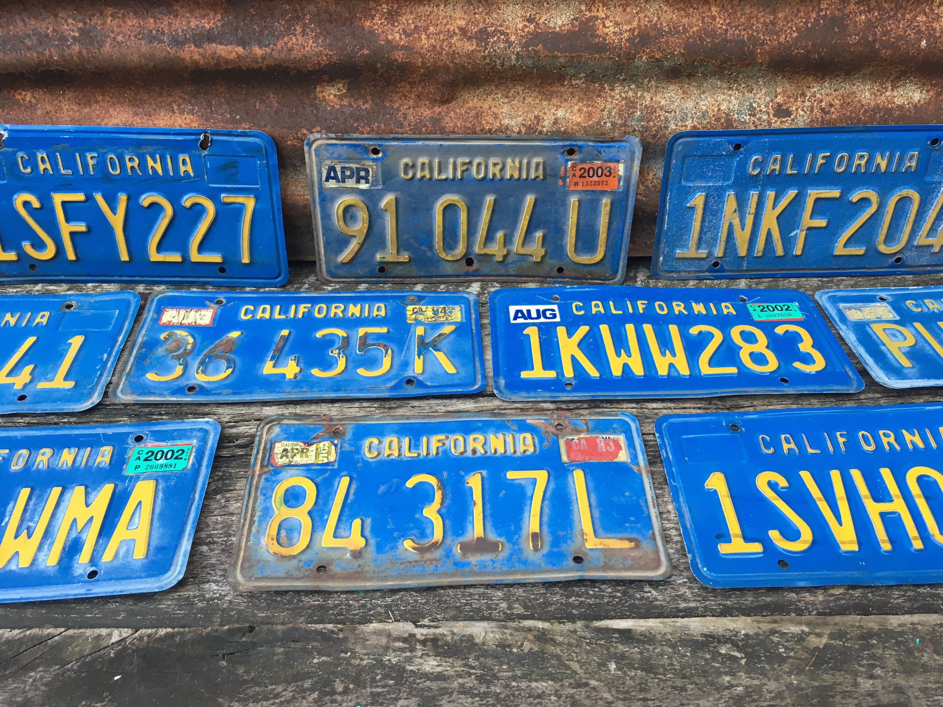 Choice of California License Plate Original Old 1980s 1990s Era Blue ...