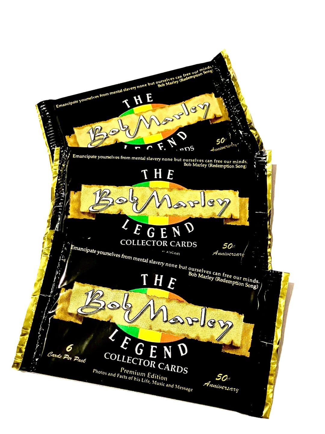 Authentic the Bob Marley Band Trading Cards Unopened Packs of Cards 6 ...