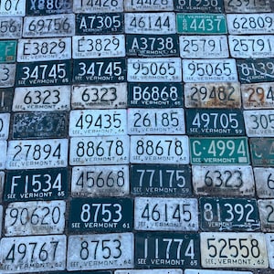 Antique Vermont License Plates - Etsy