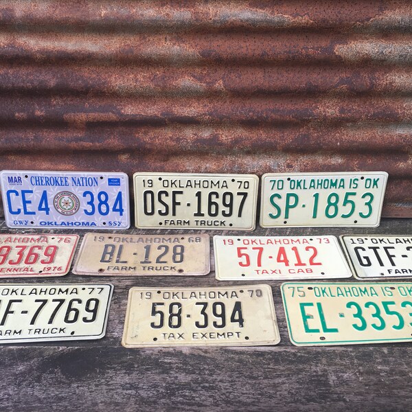 Oklahoma License Plates - Etsy