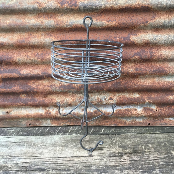 Large Antique Metal Miners Basket 1930s Era Vintage Wire | Etsy