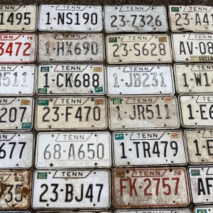 Choice of Tennessee License Plate Original Old 1960s 1970s Era Black ...