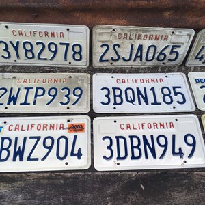 Choice of California License Plate Original Old Used License Plate ...