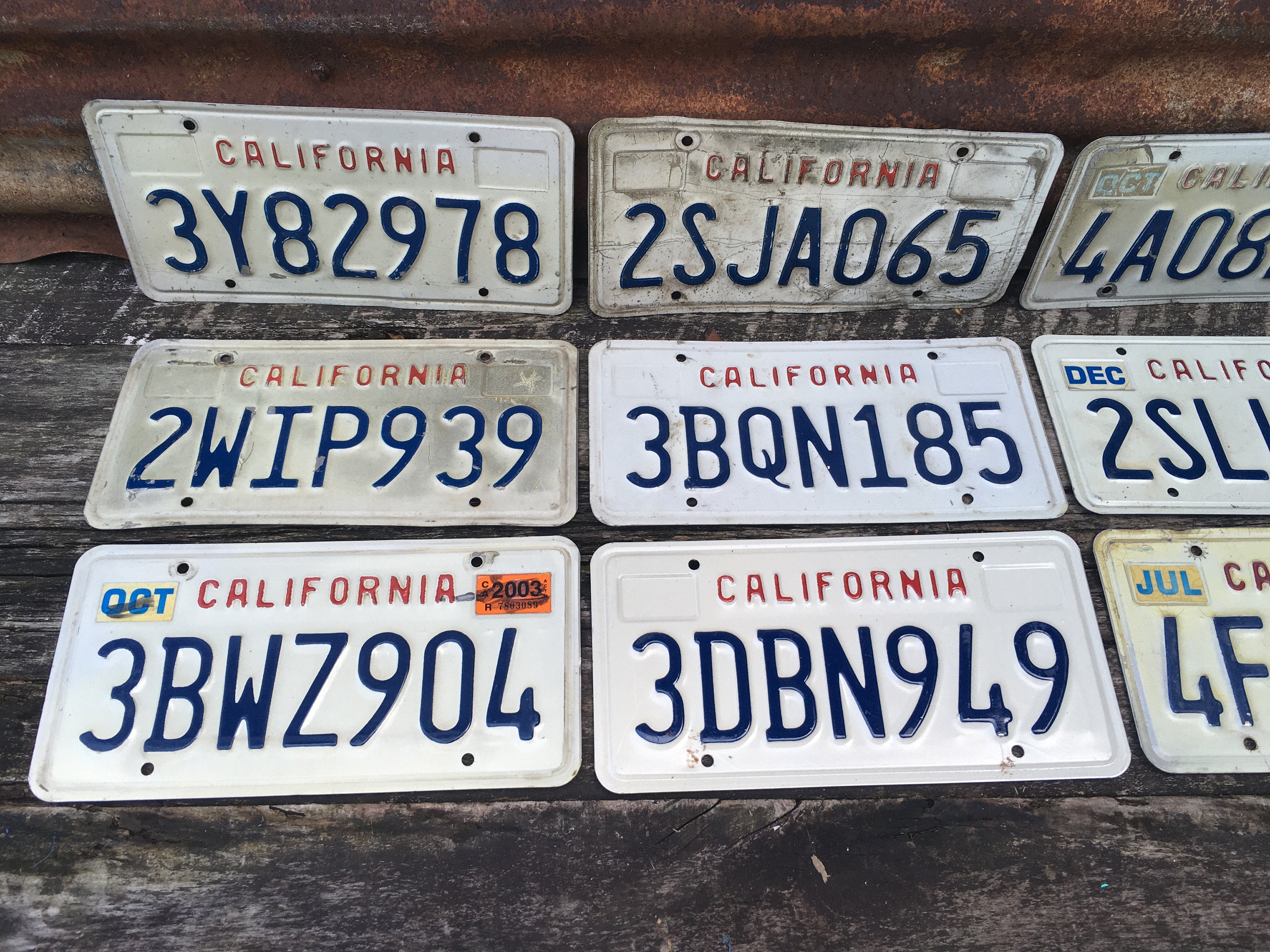 Choice of California License Plate Original Old Used License Plate ...