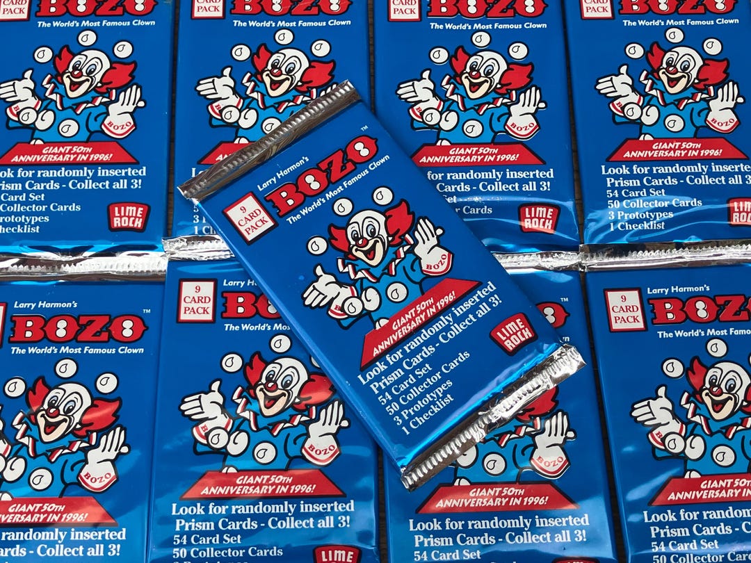 Vintage Bozo the Clown Collector Cards Foil Pack of Trading Cards 1994 ...