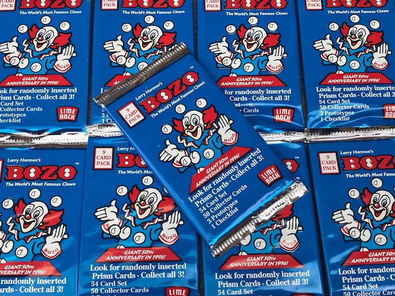 Vintage Bozo the Clown Collector Cards Foil Pack of Trading Cards 1994 ...