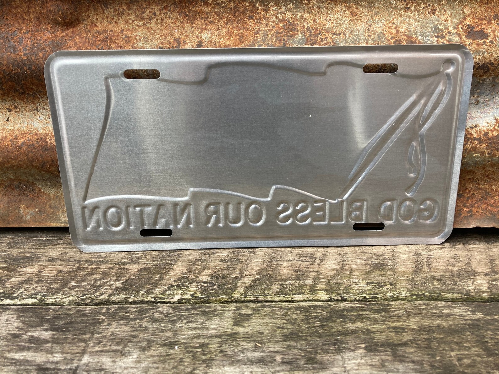Vintage American Flag License Plate 1980s Made in the USA Metal License ...
