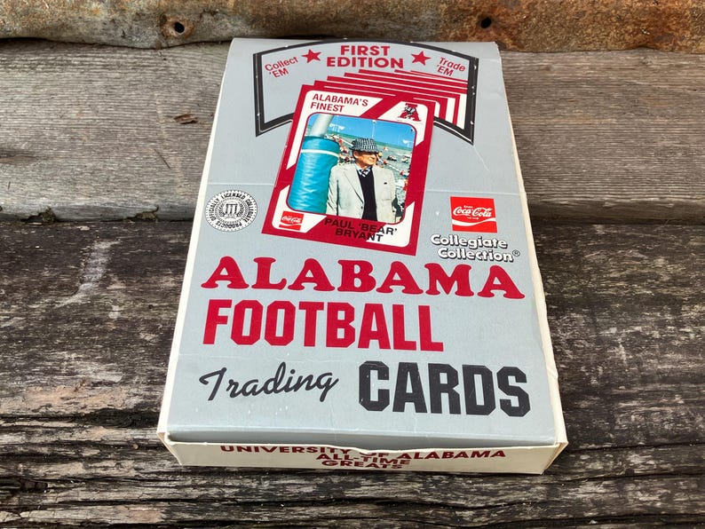 Vintage Alabama College Football Cards Unopened Pack of Cards From the ...