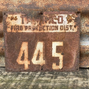 Vintage Fire Protection Sign Tampico Fire Department Fire Station ...